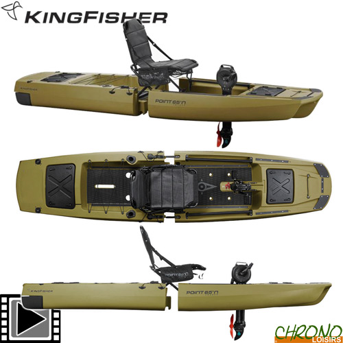 Point 65 n kingfisher solo modulable green army kayak – Chrono Carpe
