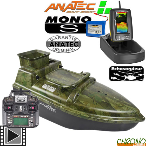 Anatec monocoque s wood an i6x bait boat echo tf520 – Chrono Carp