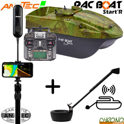 Anatec pac boat startr camo wood an i6x bait boat support and extender ...